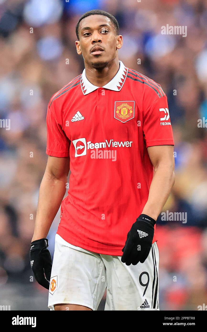 Anthony Martial #9 of Manchester United during the Emirates FA Cup Semi ...