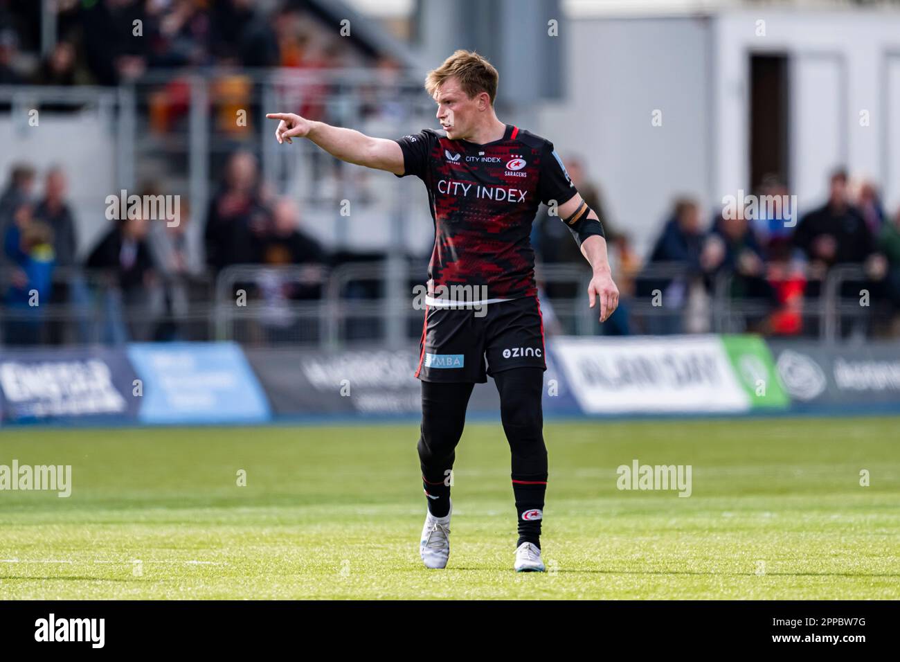 LONDON, UNITED KINGDOM. 23th, Apr 2023. Nick Tompkins of Saracens ...