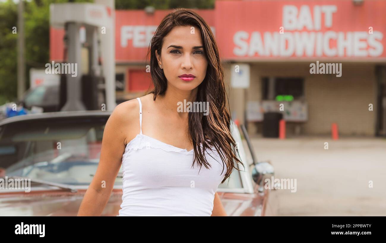 Woman gas station hi-res stock photography and images - Alamy