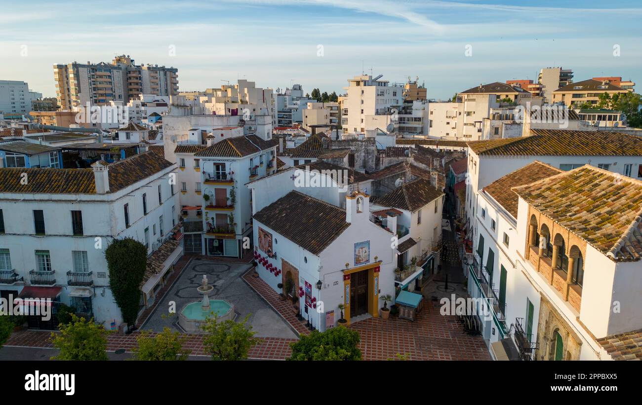view of the old town centre of Marbella, Andalusia Stock Photo - Alamy