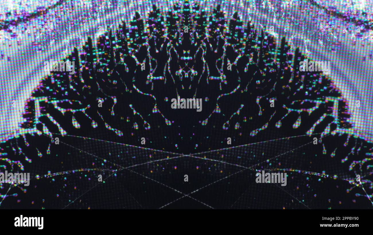 Digital fluid glitch art color light pixel drops Stock Photo - Alamy