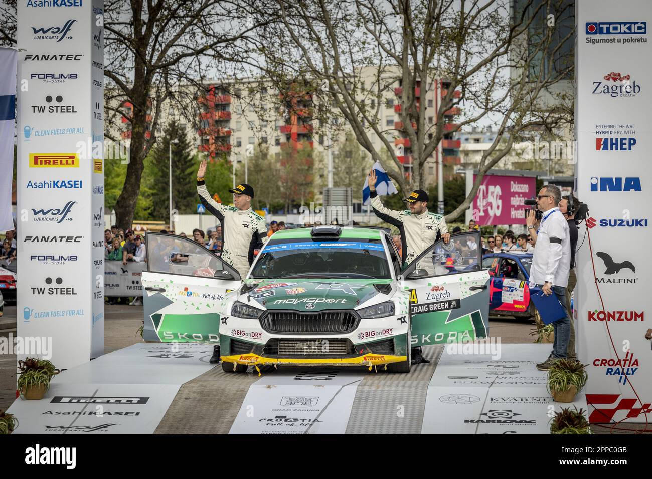 GRYAZIN Nikolay (ANA), SKODA FABIA RS, RC2, Rally2, portrait during the ...