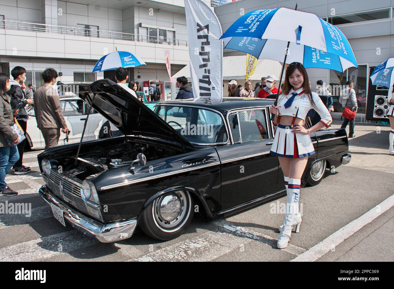 Oyama, Japan. 23rd Apr, 2023. A model poses for camera during the ...