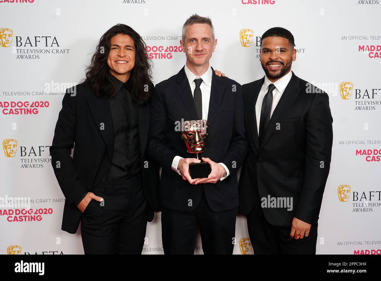 Christo Fernandez (left) and Kola Bokinni with Pete Jackson (centre ...