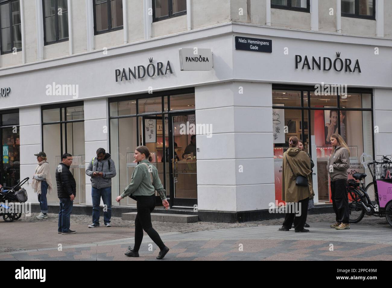 Copenhagen /Denmark/23 April 2023/ Pandora store on stroeget in danish ...