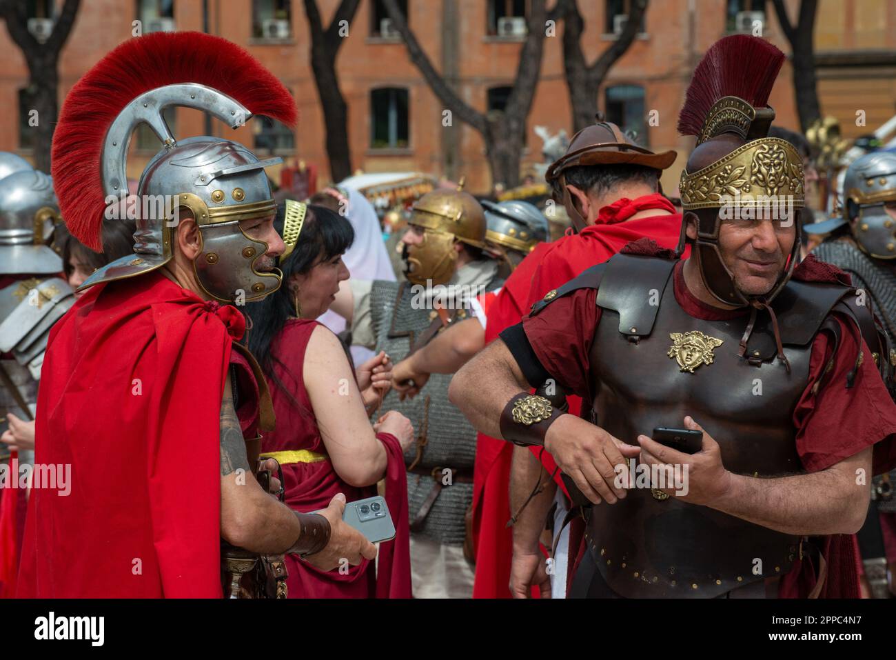 April 23, 2023 - Rome, Italy: Roman historical parade as part of the ...