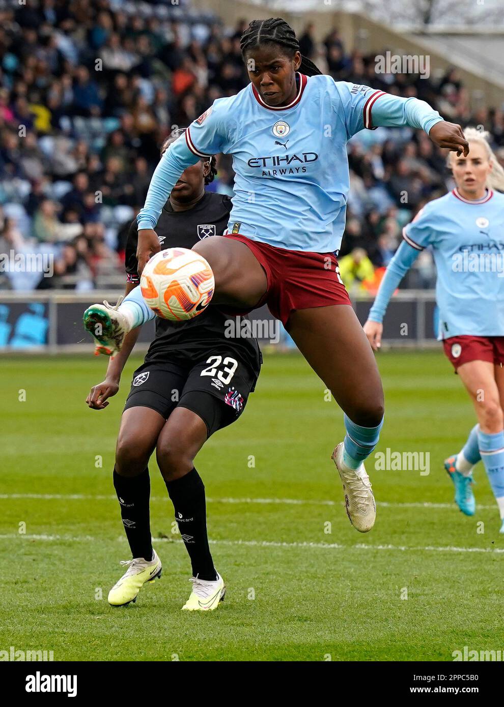 Manchester, UK. 23rd Apr, 2023. Khadija Shaw of Manchester City during ...