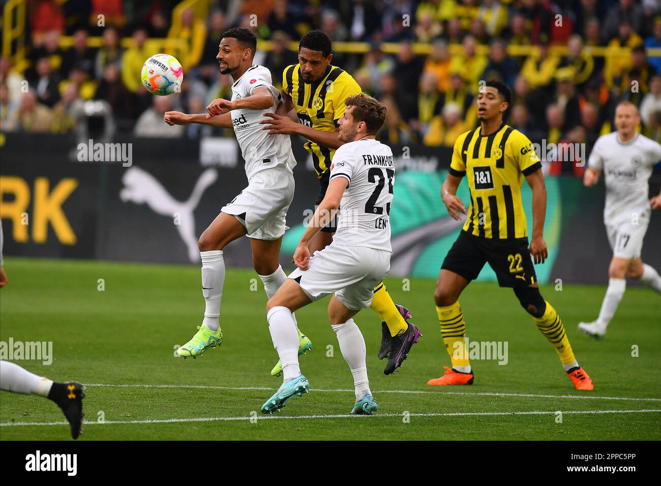 GERMANY, DORTMUND - APRIL 22, 2023: The match of Bundesliga Borussia ...