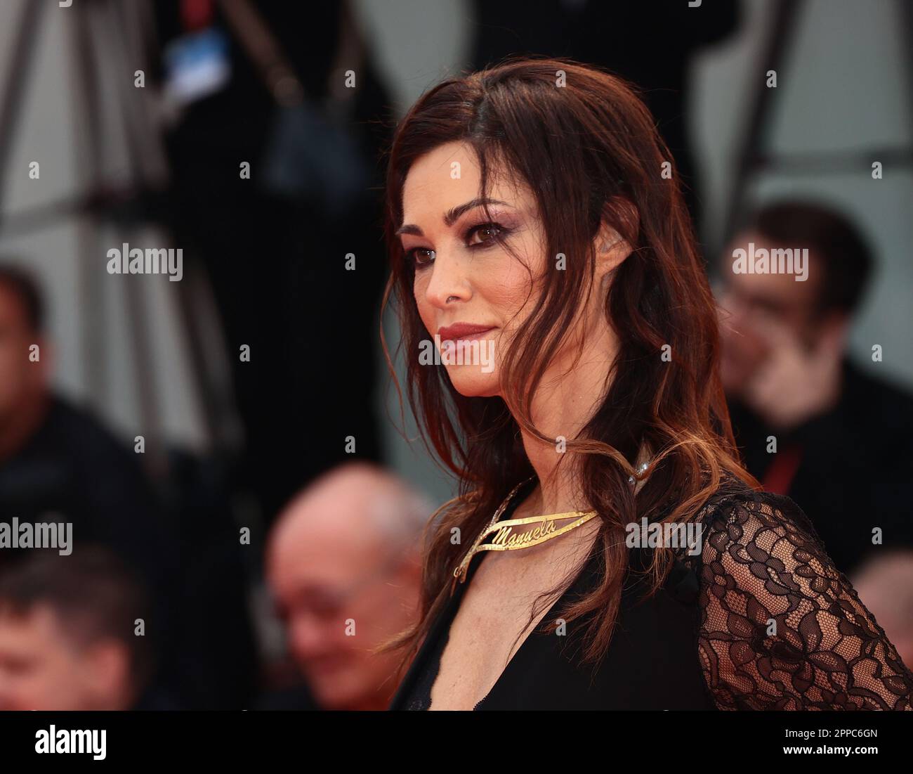 VENICE, ITALY - SEPTEMBER 08: Manuela Arcuri attends the "Blonde" red ...