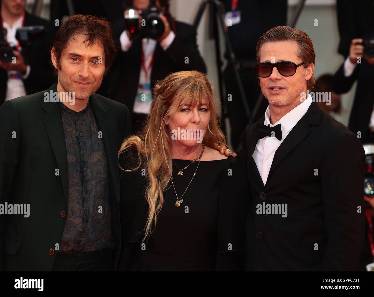VENICE, ITALY - SEPTEMBER 08: Brad Pitt, Dede Gardner and Jeremy ...