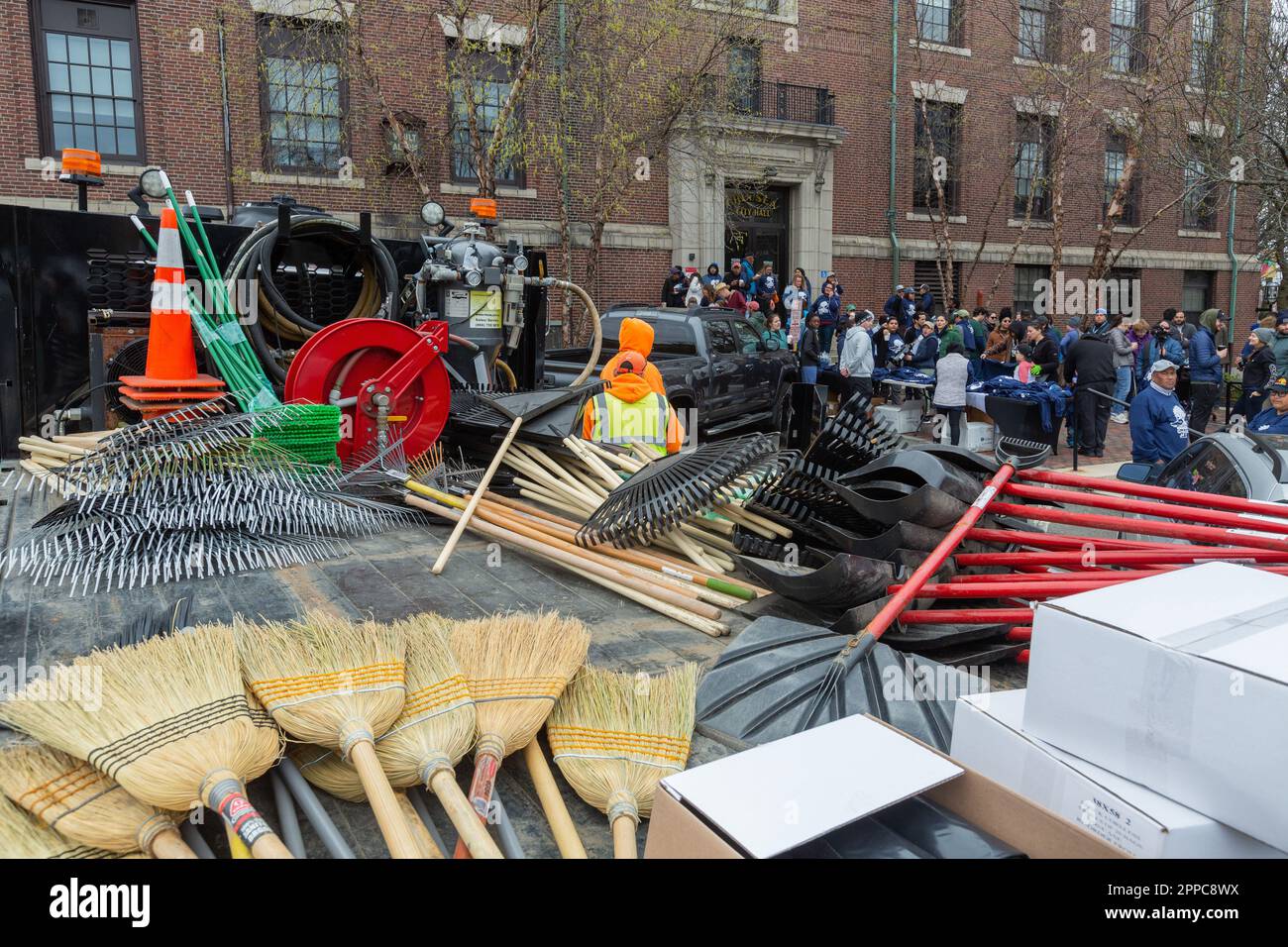 April 22, 2023. Chelsea, MA. GreenRoots and City of Chelsea city wide ...