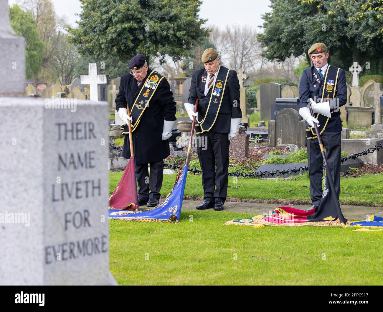 Warrington Soldiers' Corner, Cheshire, UK. Sunday 23 April 2023 ...