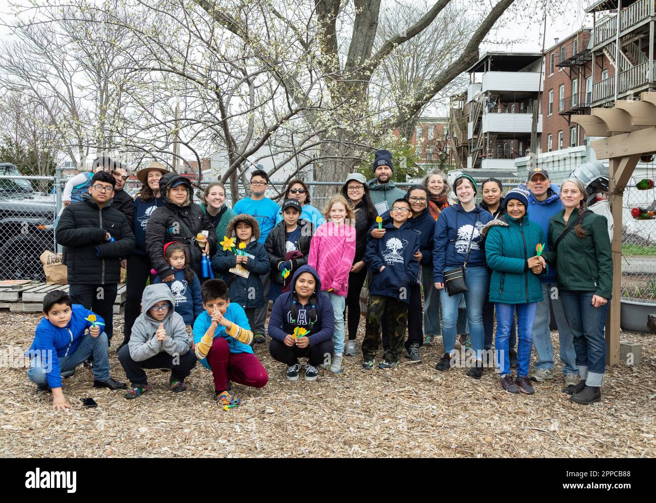 April 22, 2023. Chelsea, MA. GreenRoots and City of Chelsea city wide ...
