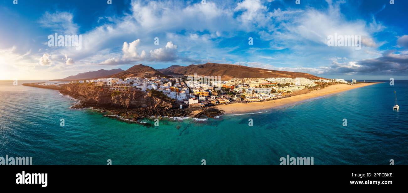 Morro Jable, Fuerteventura, Spain. Breathtaking beach Playa del ...