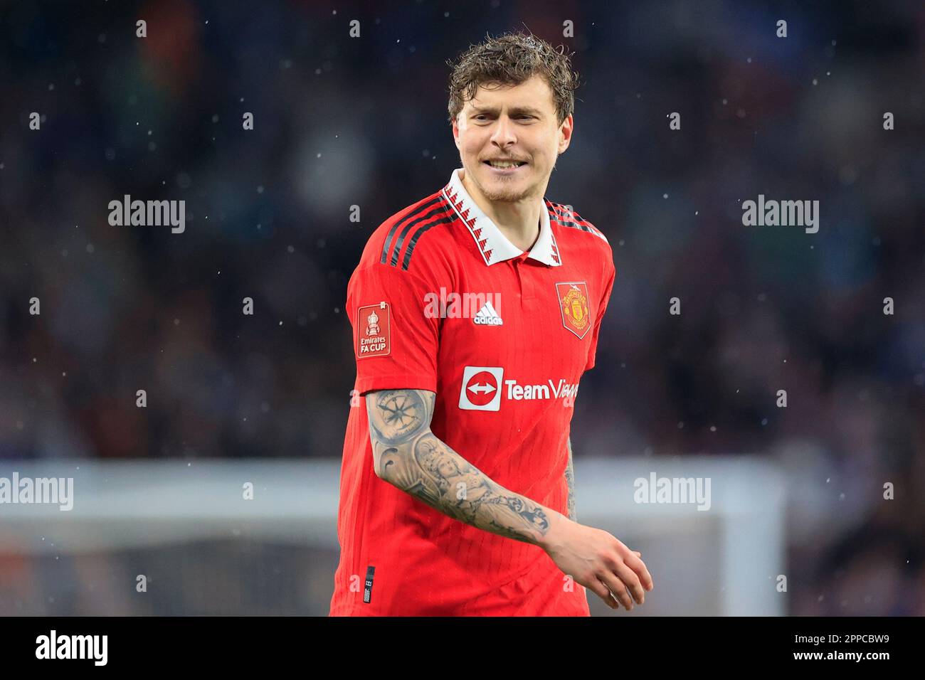 Victor Lindelof #2 of Manchester United at the end of the Emirates FA ...