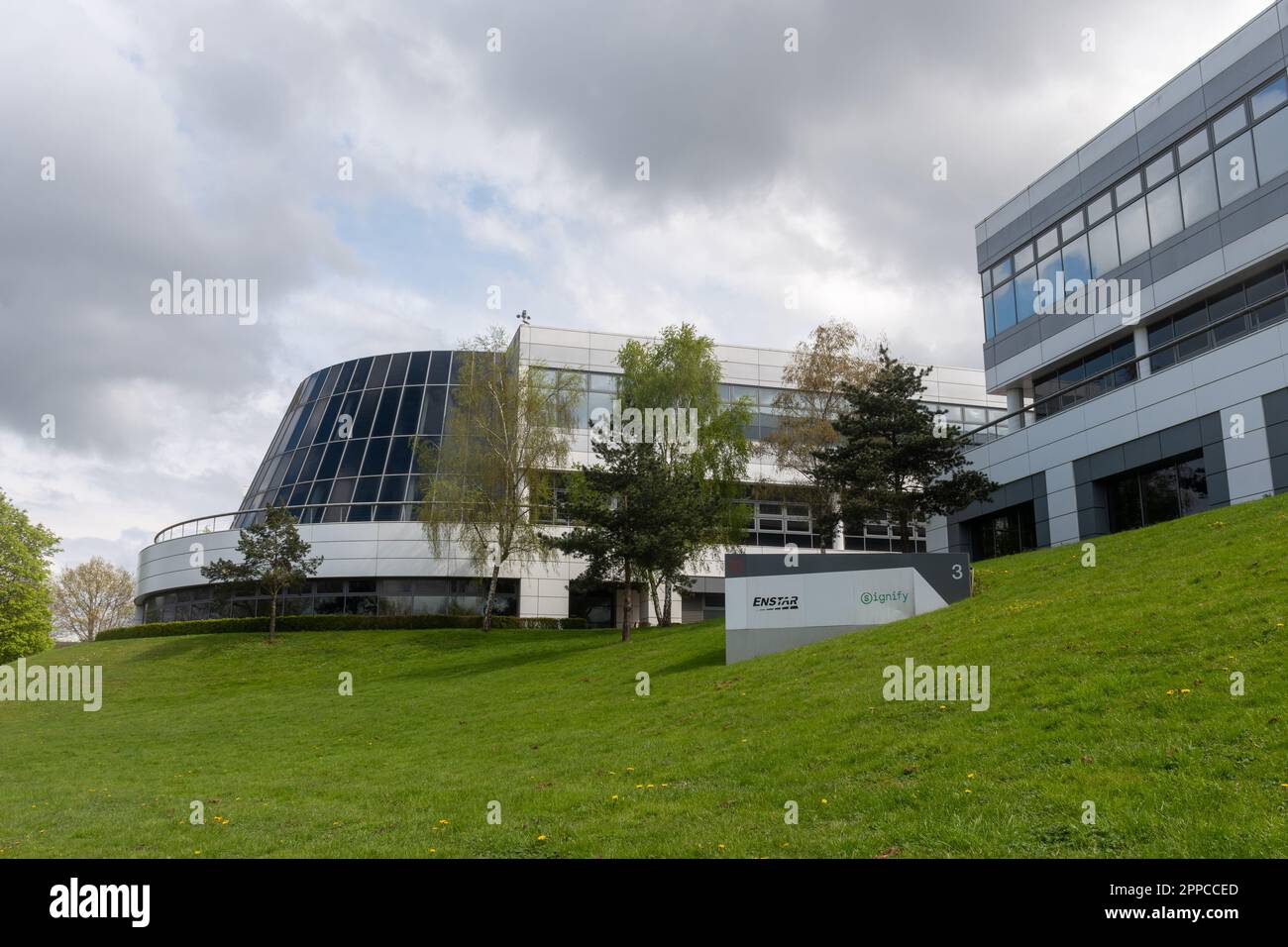 Guildford Business Park, Surrey, England, UK. Office buildings with ...