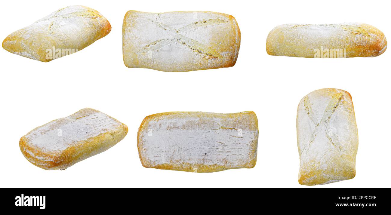 Bread different angles on white background high quality details Stock ...