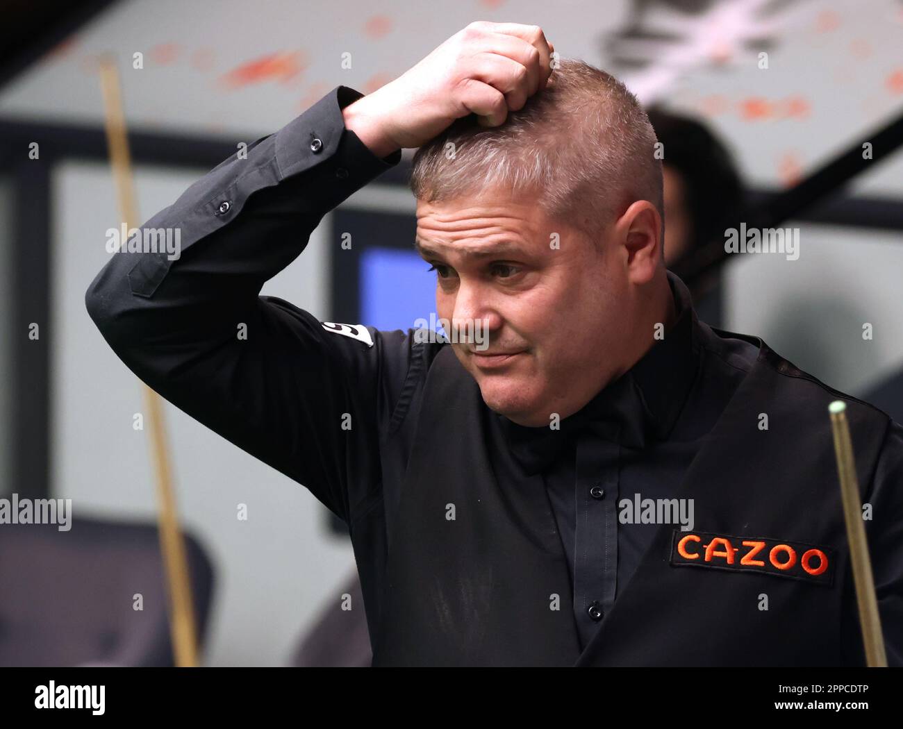 Robert Milkins during day nine of the Cazoo World Snooker Championship ...
