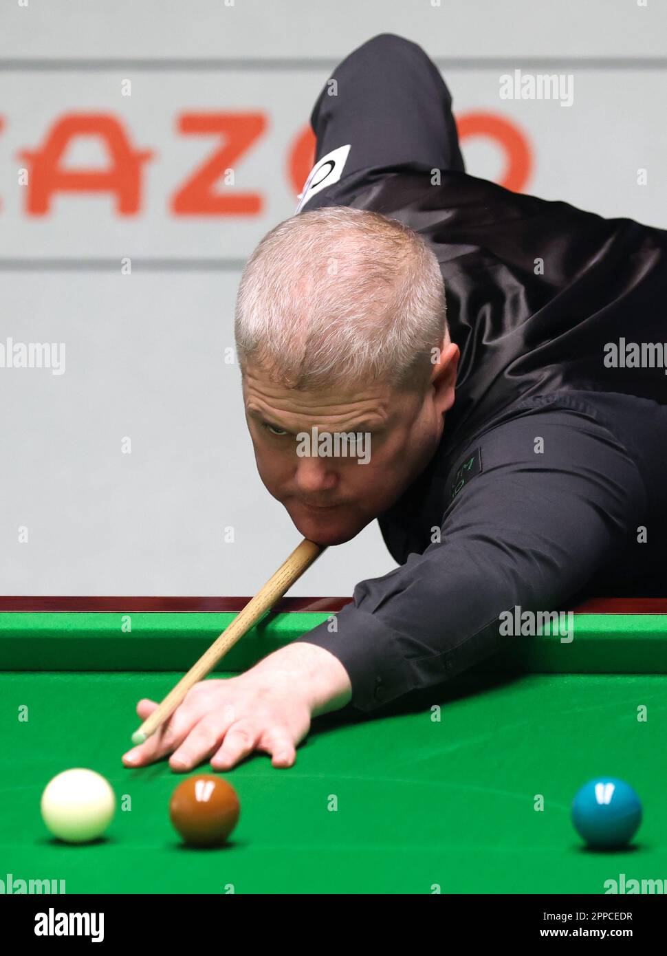 Robert Milkins during day nine of the Cazoo World Snooker Championship ...
