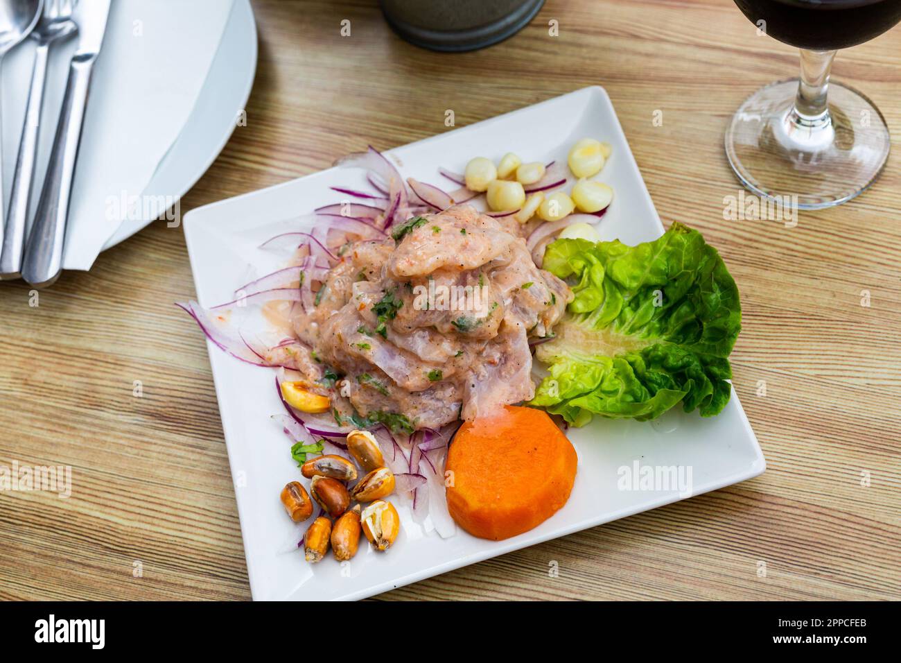 Typical Peruvian seviche Stock Photo - Alamy