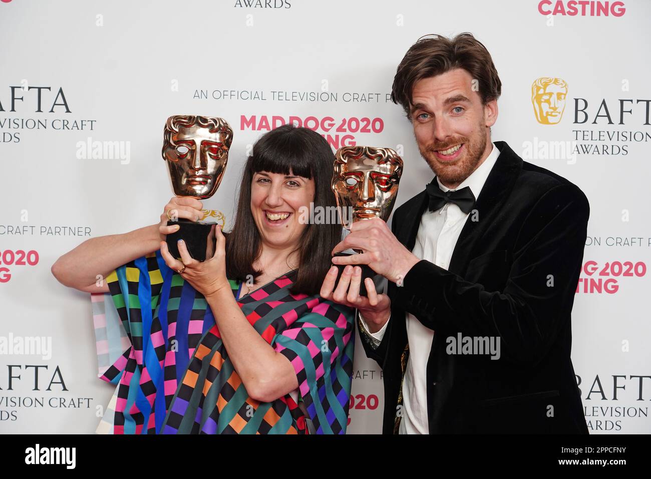 Becky Sloan and Joe Pelling with the Production Design award for Don't ...