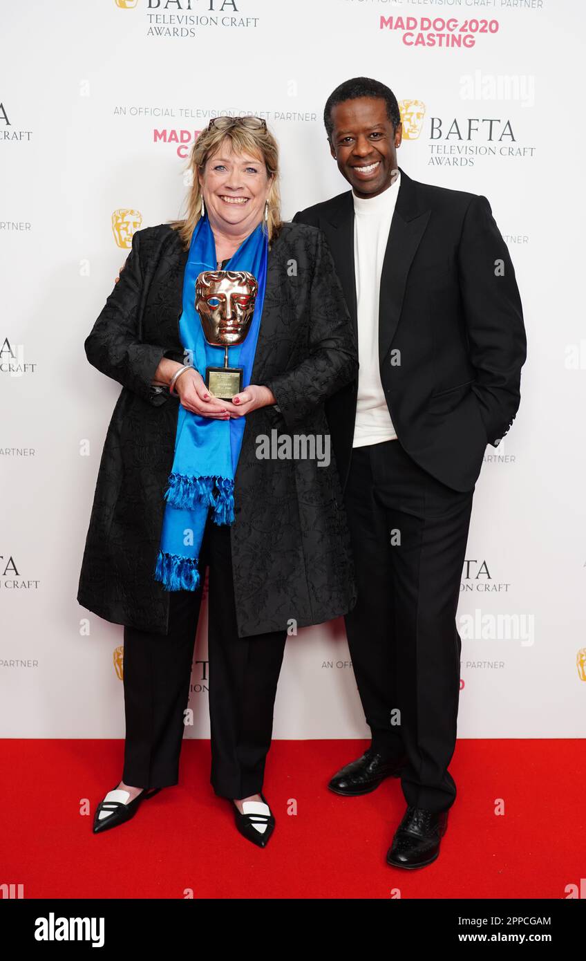 Adrian Lester with Alison Barnett winner of the Craft Special Award ...