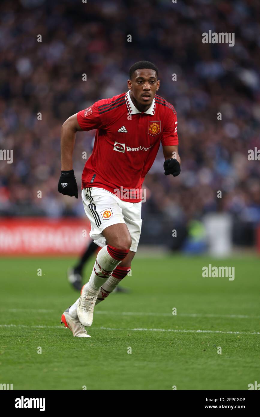London, UK. 23rd Apr, 2023. Anthony Martial (MU) at the Emirates FA Cup ...