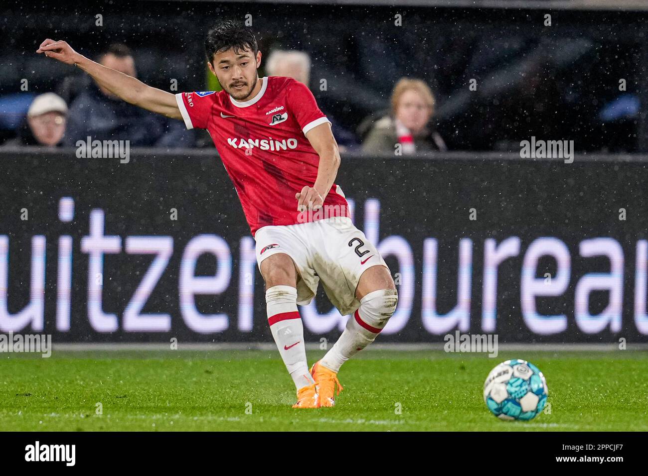 ALKMAAR, NETHERLANDS - APRIL 23: Yukinari Sugawara of AZ during the ...