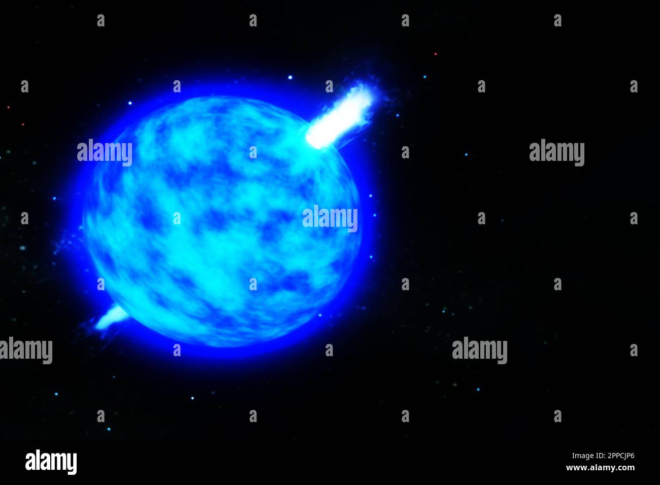 A neutron star on a dark background. Elements of this image furnished ...