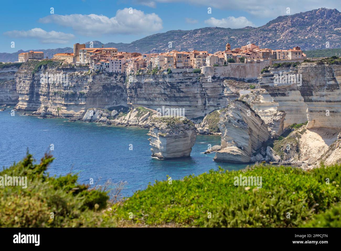 Bonifacio is situated on the cliffs of a limestone peninsula sculpted ...