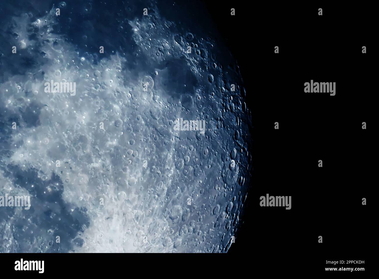 The moon from outer space on a dark background. Elements of this image ...