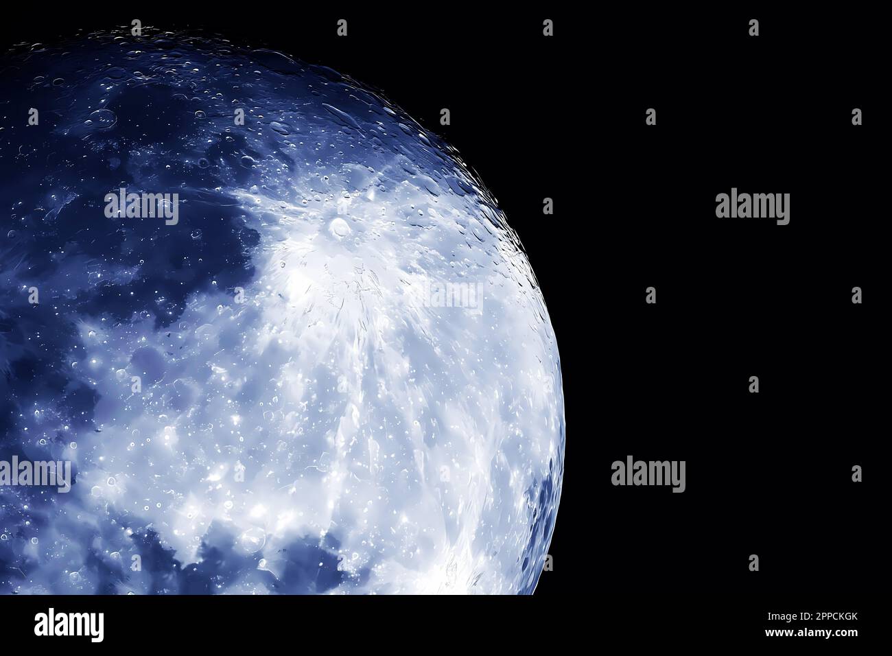 The moon from outer space on a dark background. Elements of this image ...