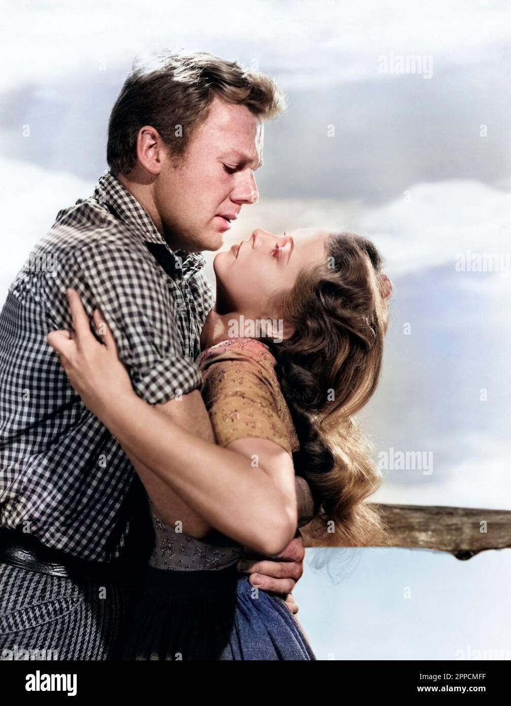 Van Johnson, Janet Leigh, on-set of the Film, "The Romance of Rosy ...