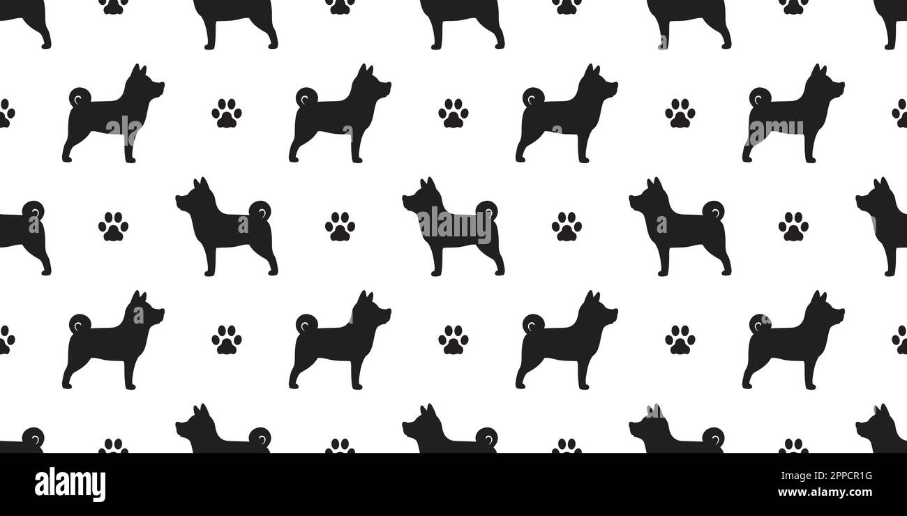 Dog Seamless pattern vector dog paw isolated wallpaper background Stock ...