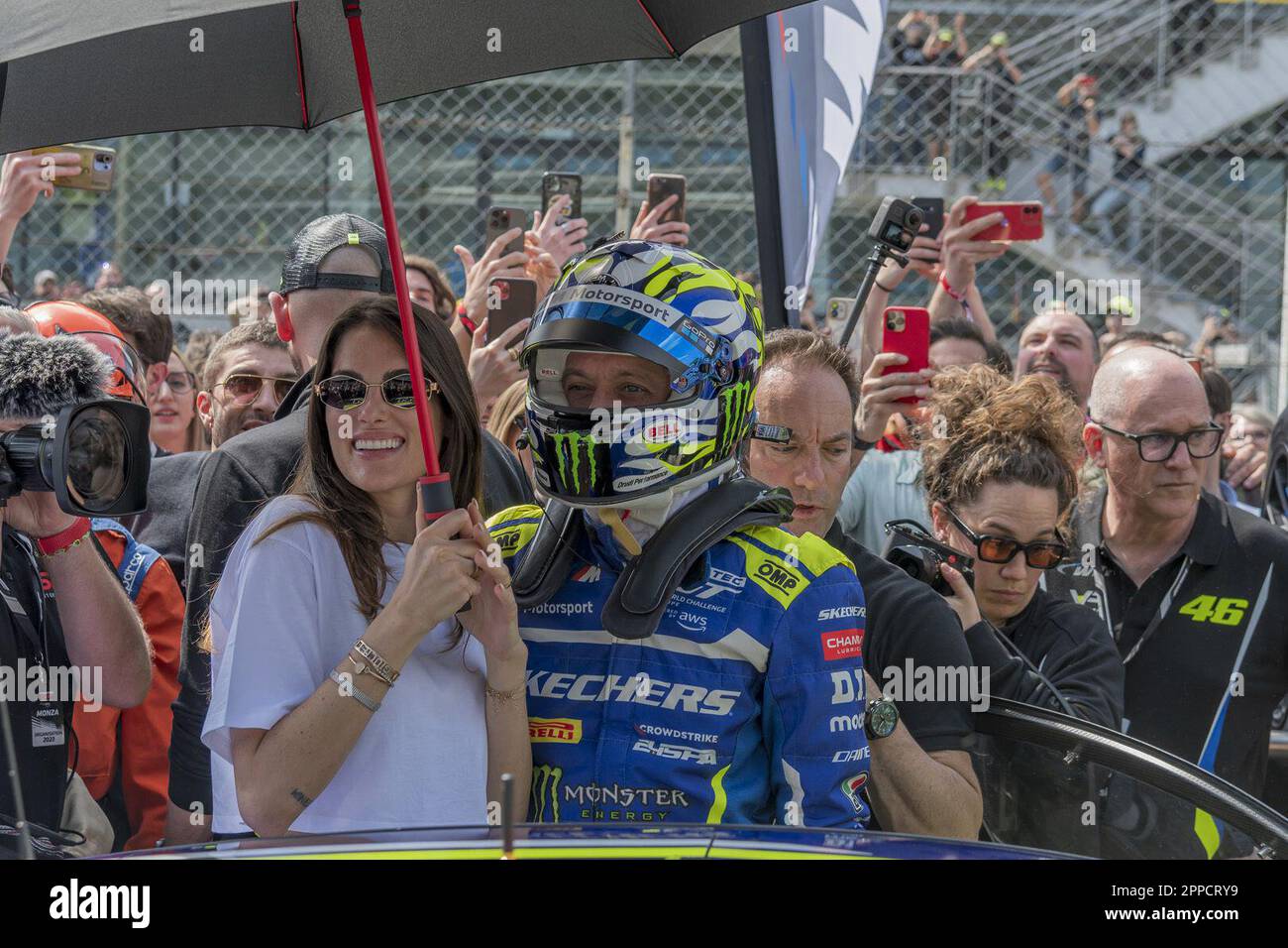 Monza, Italy. 23rd Apr, 2023. Francesca Sofia Novello, Valentino Rossi ...