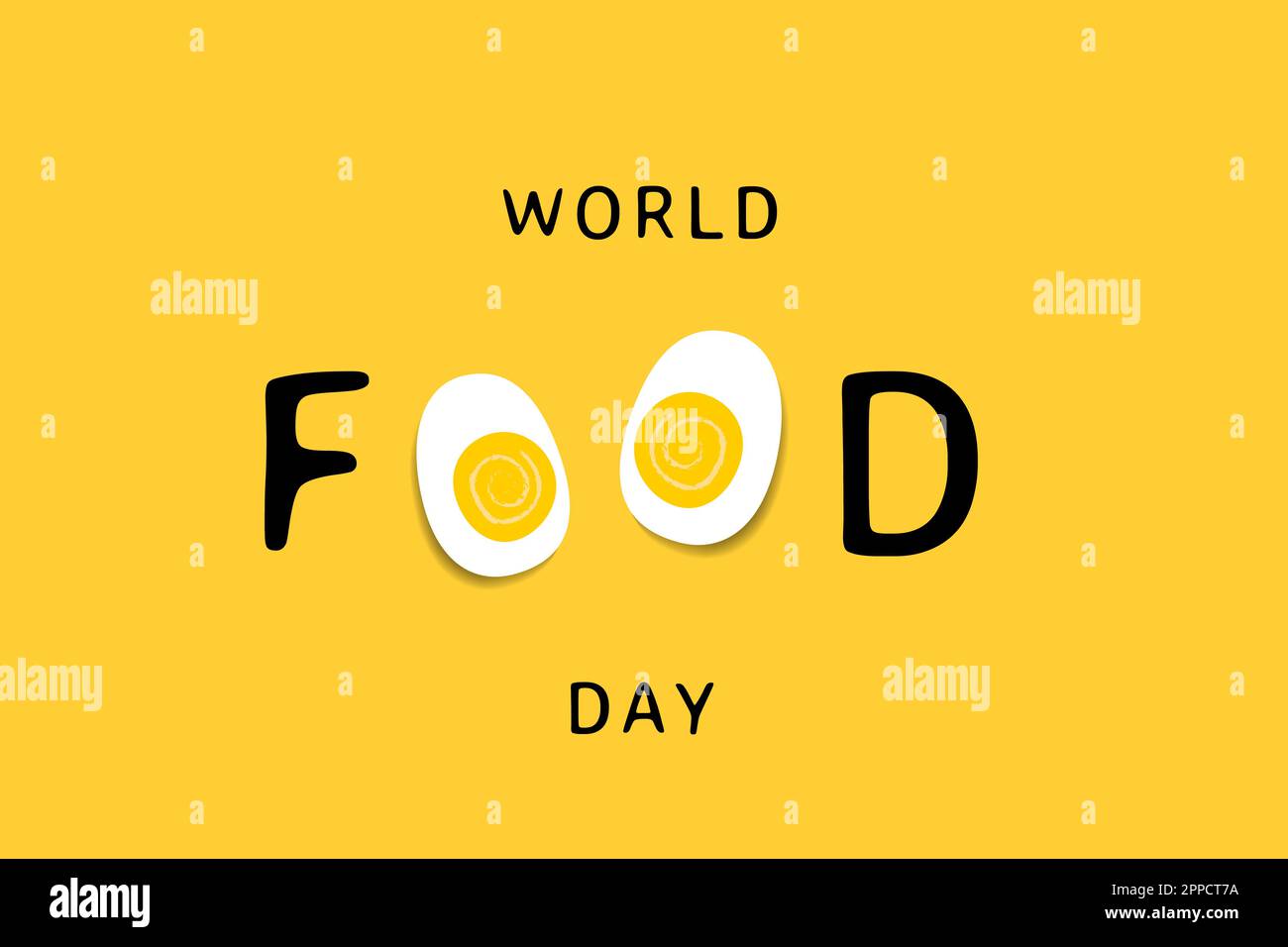 World Food Day Card Fried Eggs Boiled Poster Stock Vector Image & Art ...