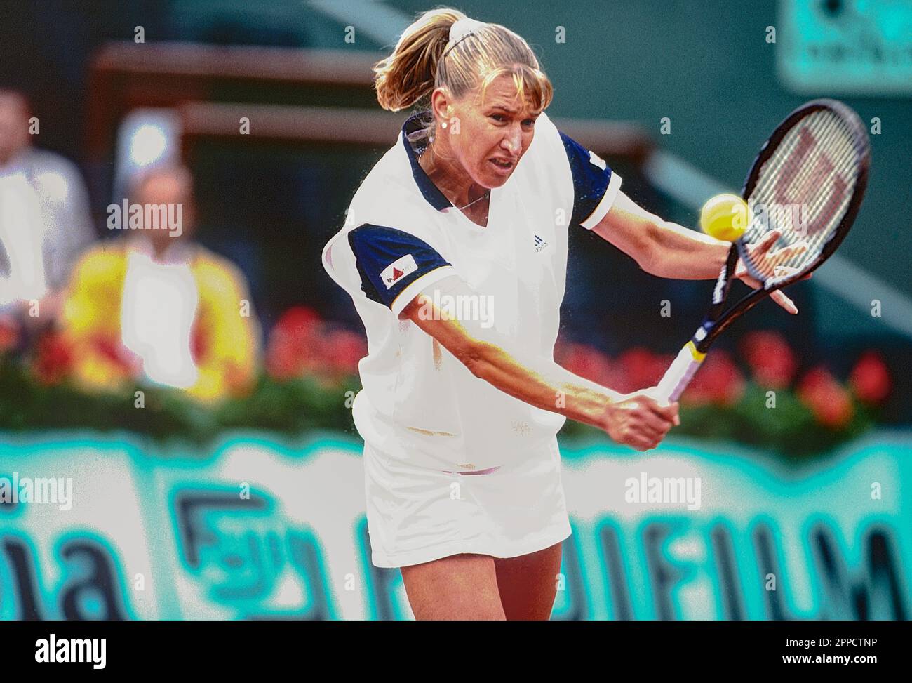 Steffi Graf (GER) competing at the 1999 French Open Stock Photo - Alamy