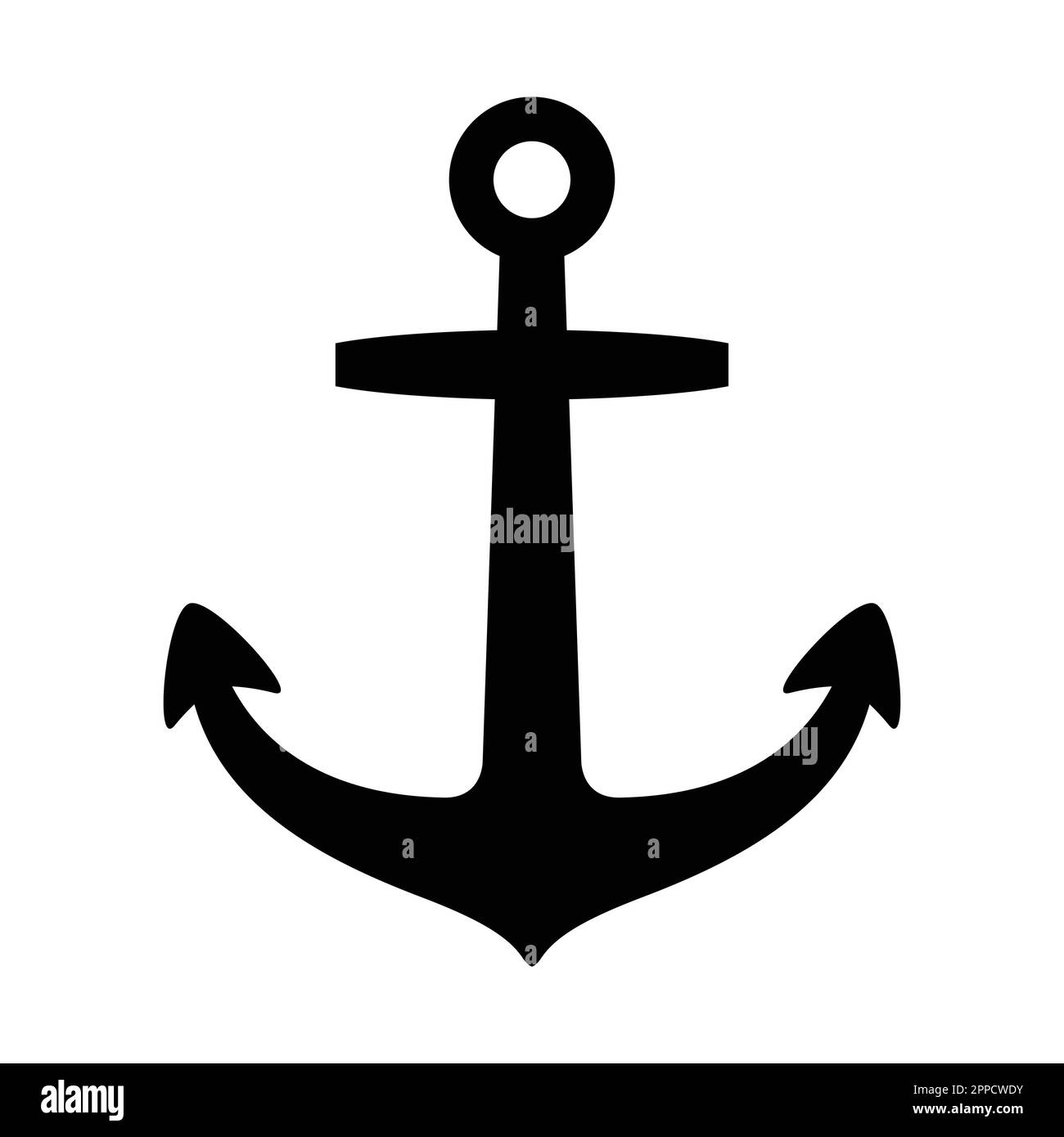 Anchor vector logo icon helm Nautical maritime boat illustration symbol ...