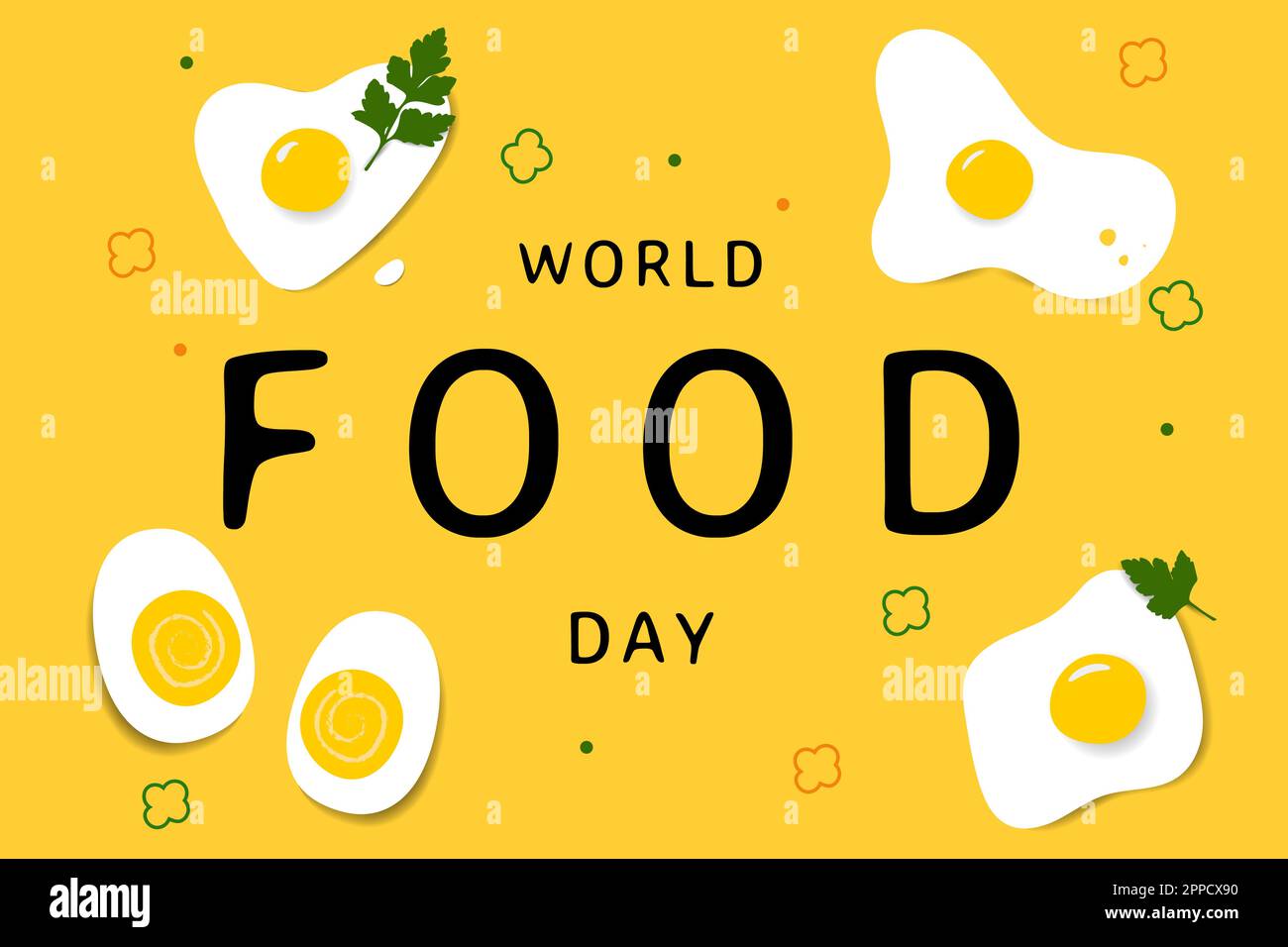 postcard poster with world food day eggs Stock Vector Image & Art - Alamy