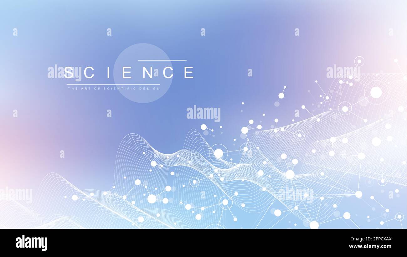 Molecular abstract structure background. Scientific vector illustration ...