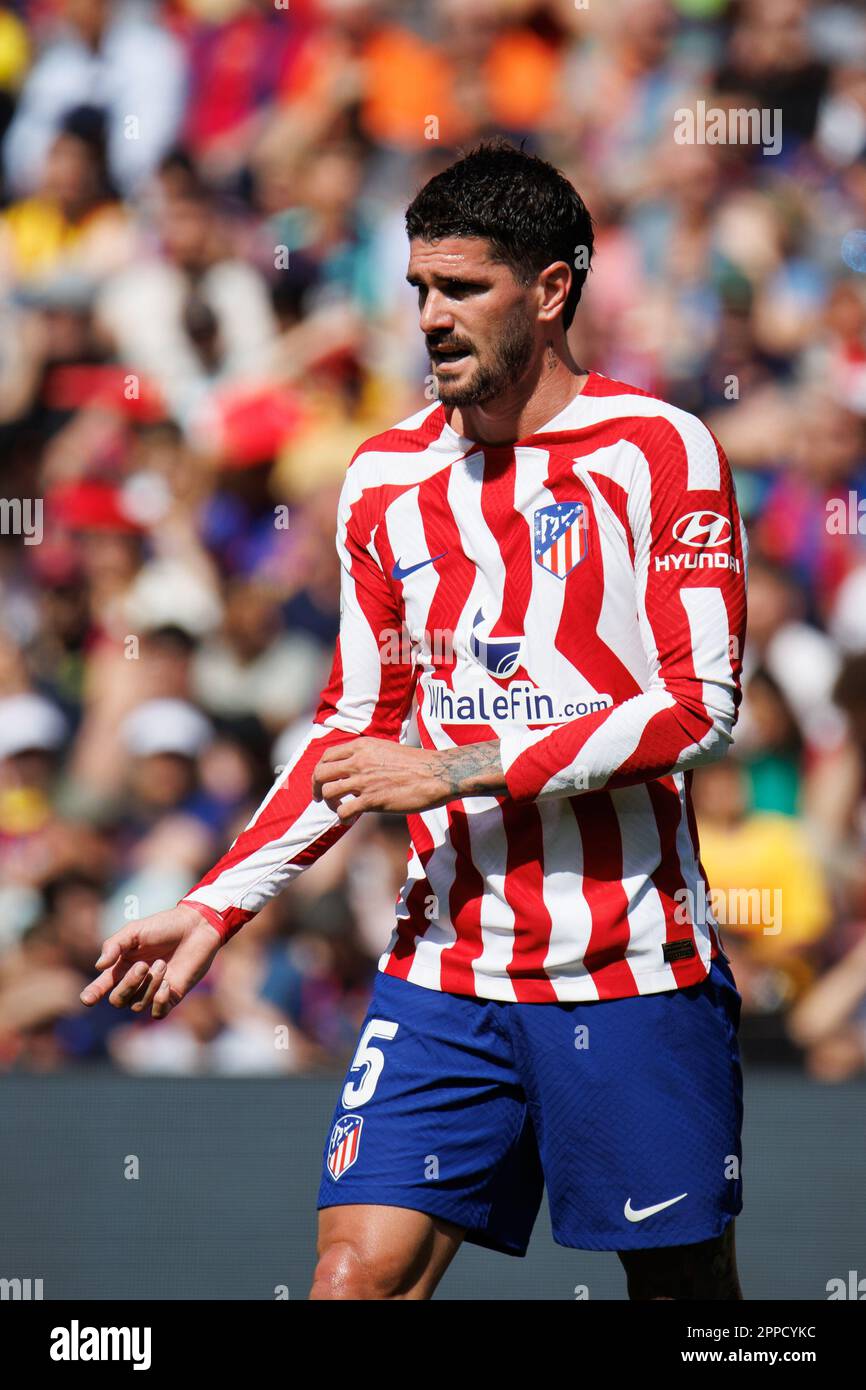 Barcelona, Spain. 23rd Apr, 2023. De Paul in action during the LaLiga match between FC Barcelona ...