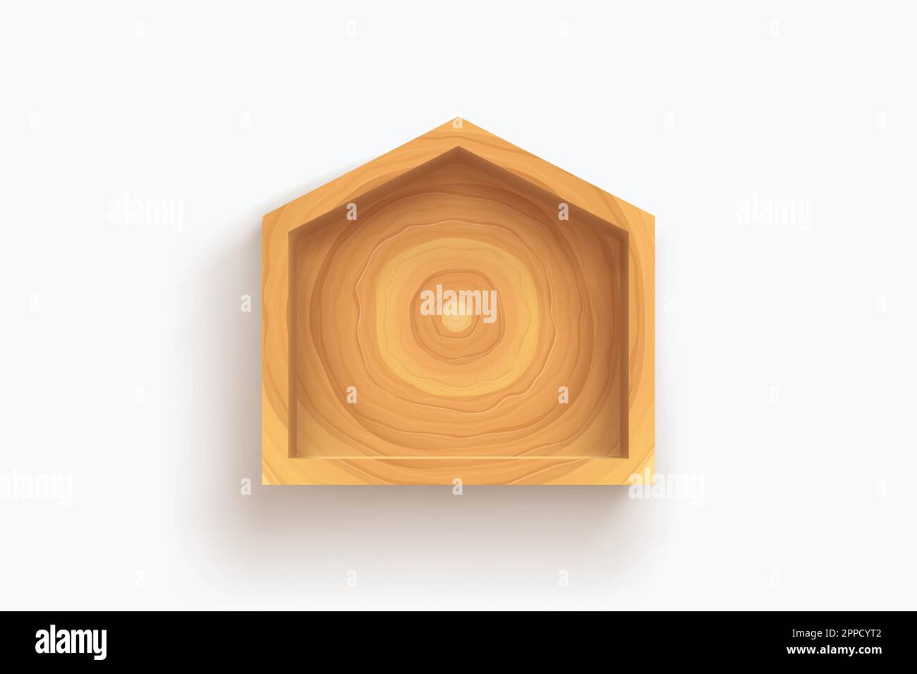 Wooden textured house symbol Cut Out Stock Images & Pictures - Alamy