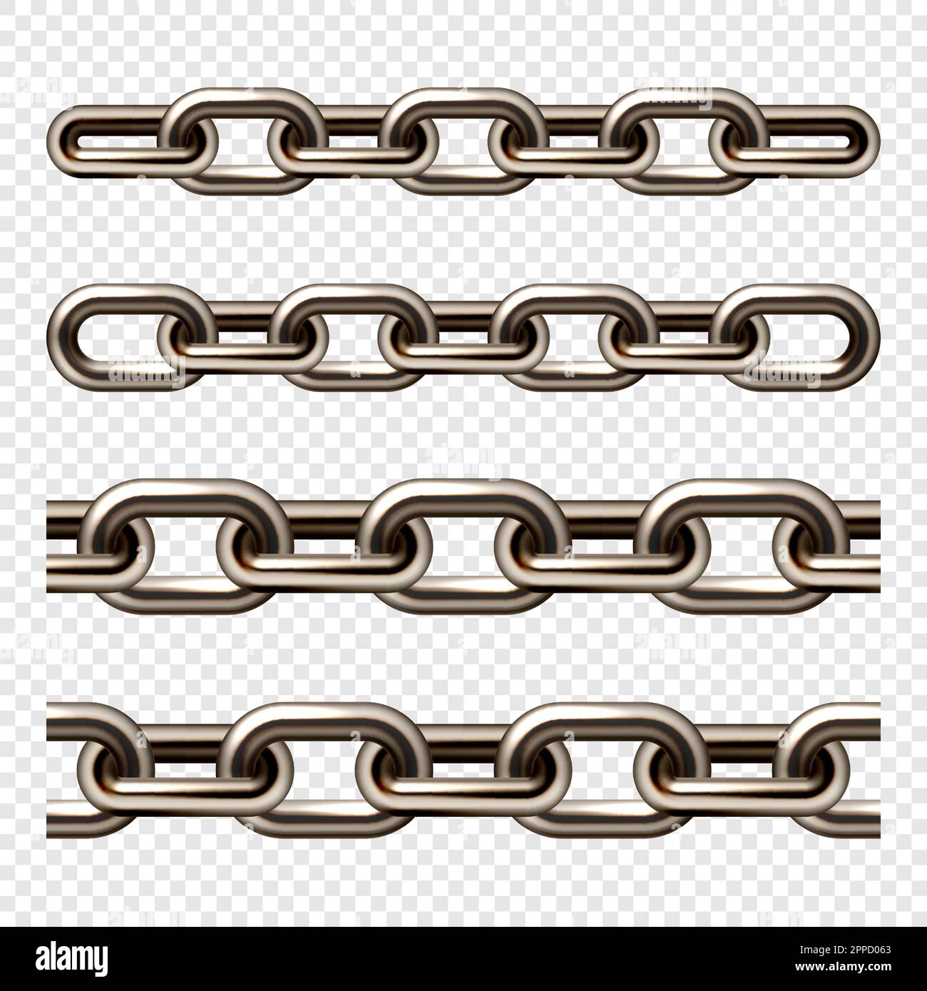 Realistic brown metal chain with old rusty links. Heavy steel chain for ...