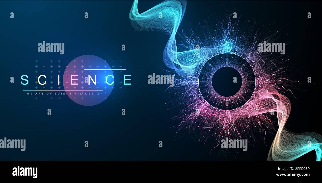 Molecular abstract structure background. Scientific vector illustration ...