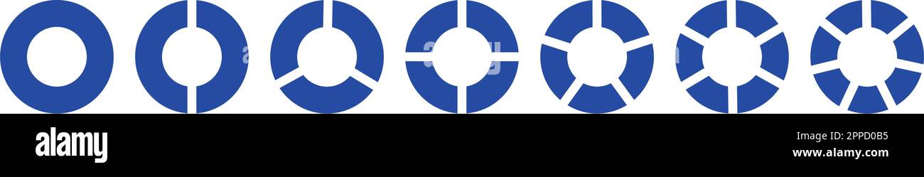 Wheel diagrams. Fractions pie divided for math. Circle pie with pieces ...