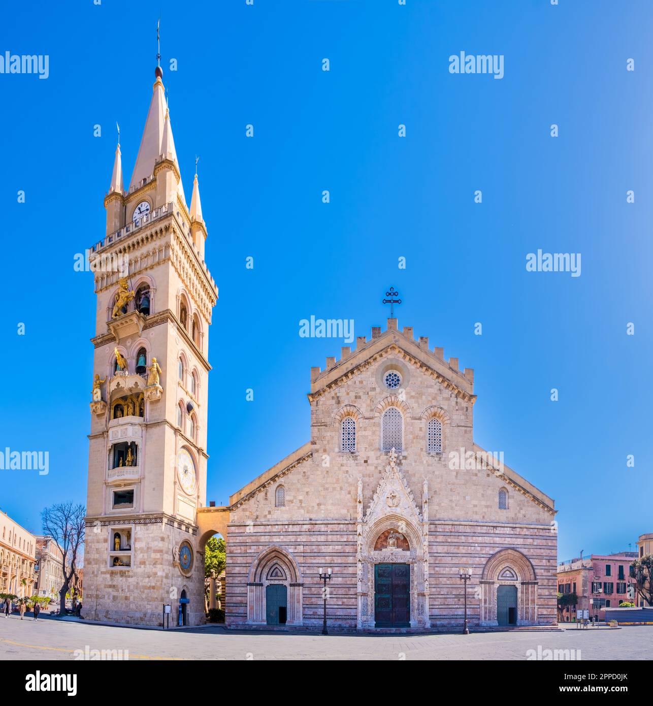 Messina Cathedral or Duomo di Messina. Basilica located on Piazza Duomo ...