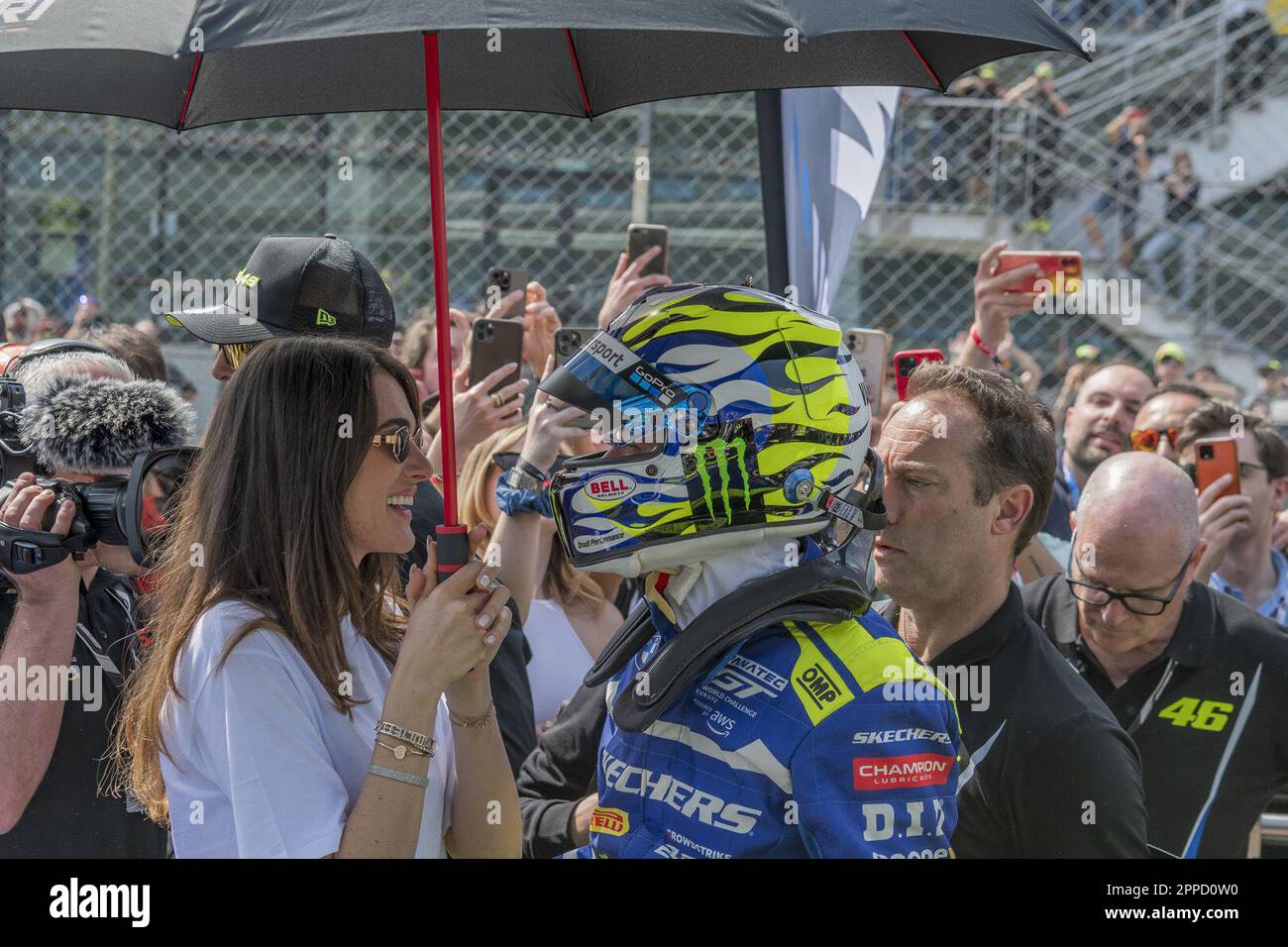Monza, Italy. 23rd Apr, 2023. Francesca Sofia Novello, Valentino Rossi ...