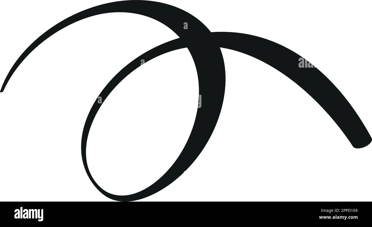 Swoosh, swash underline stroke set.Abstract wavy thin line. Squiggle ...