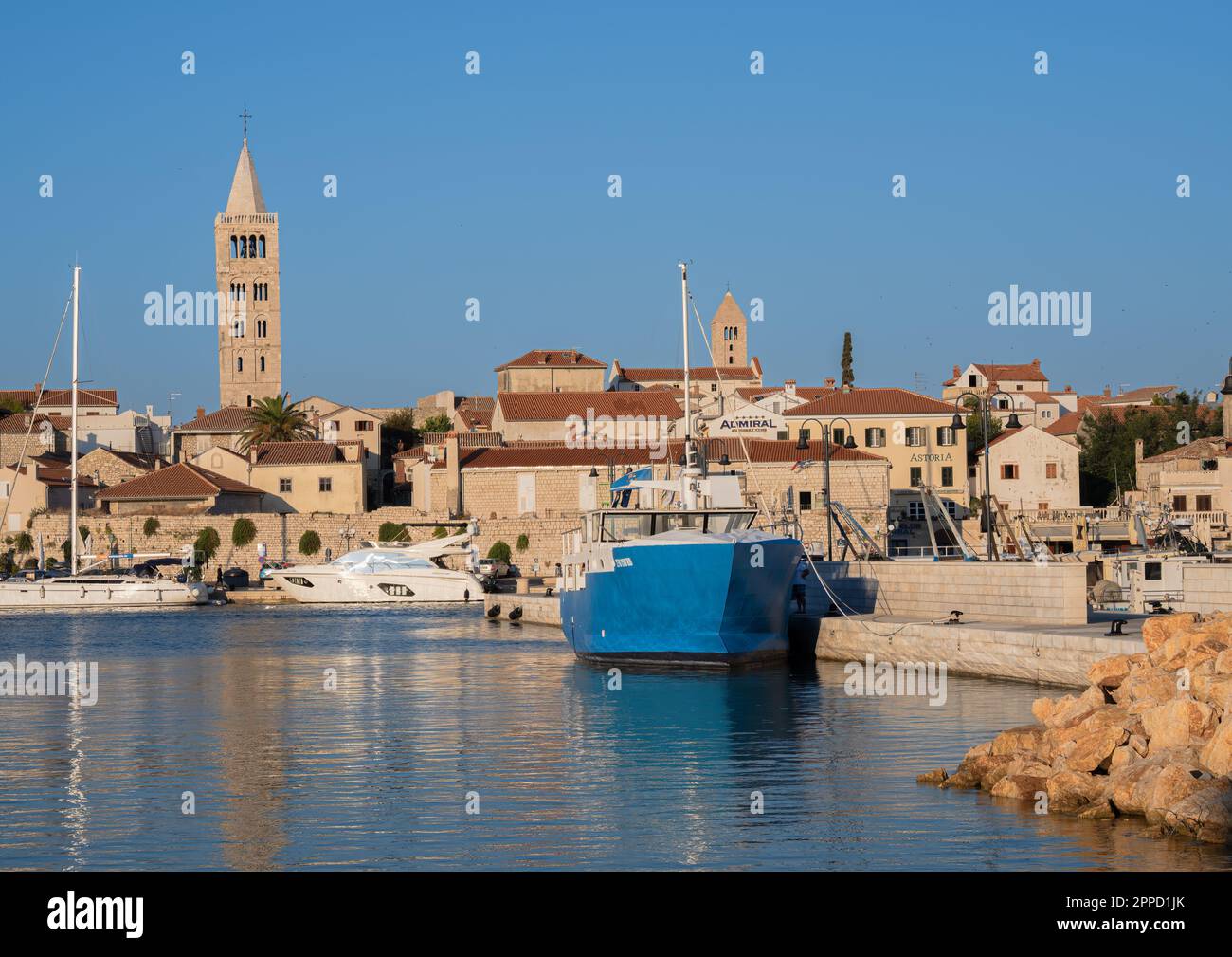 Rab, Croatia - August 24, 2022: A breathtaking view of Rab island ...