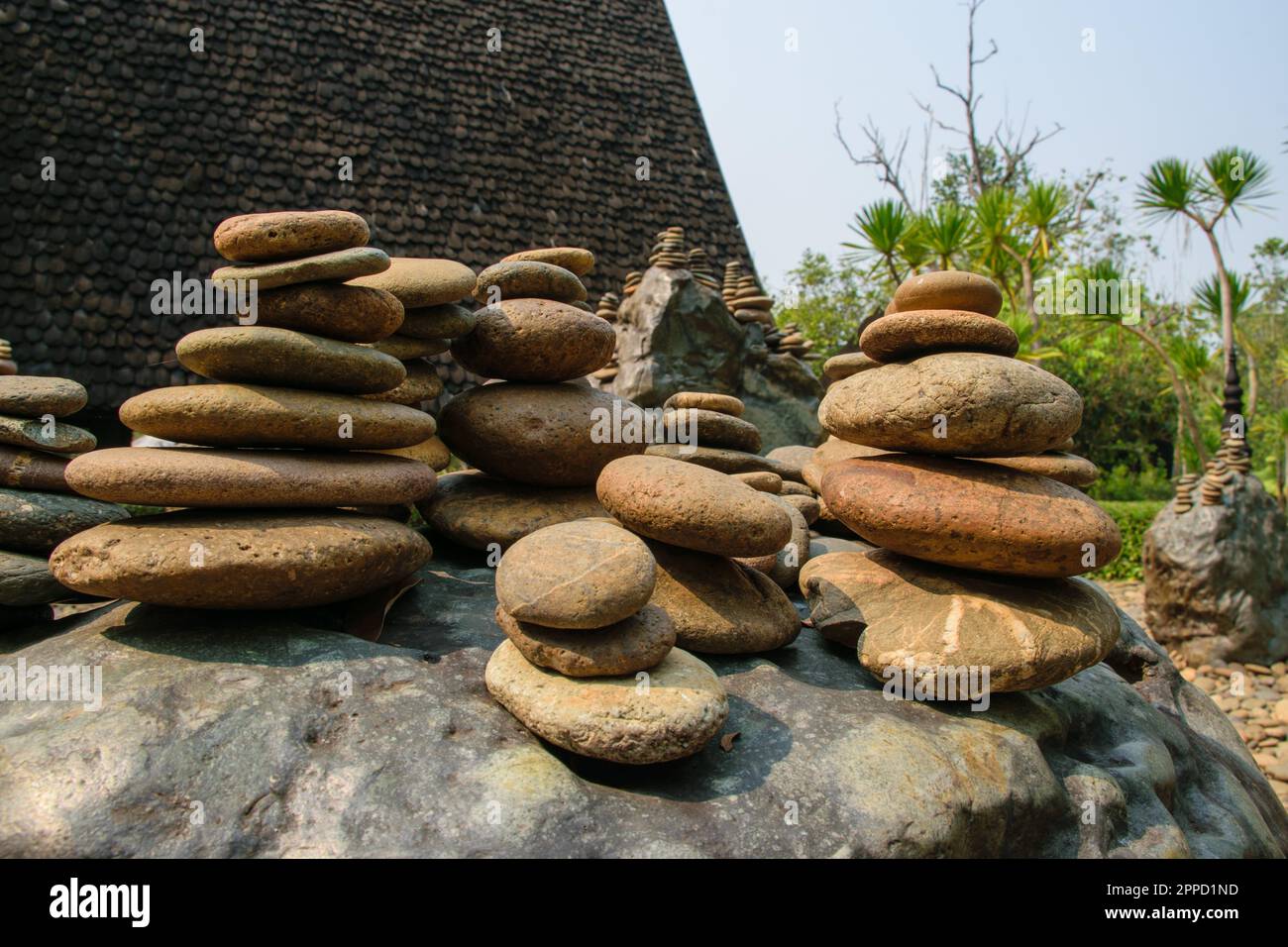Symbolic scales of stones. Concept of life balance and harmony Stock ...